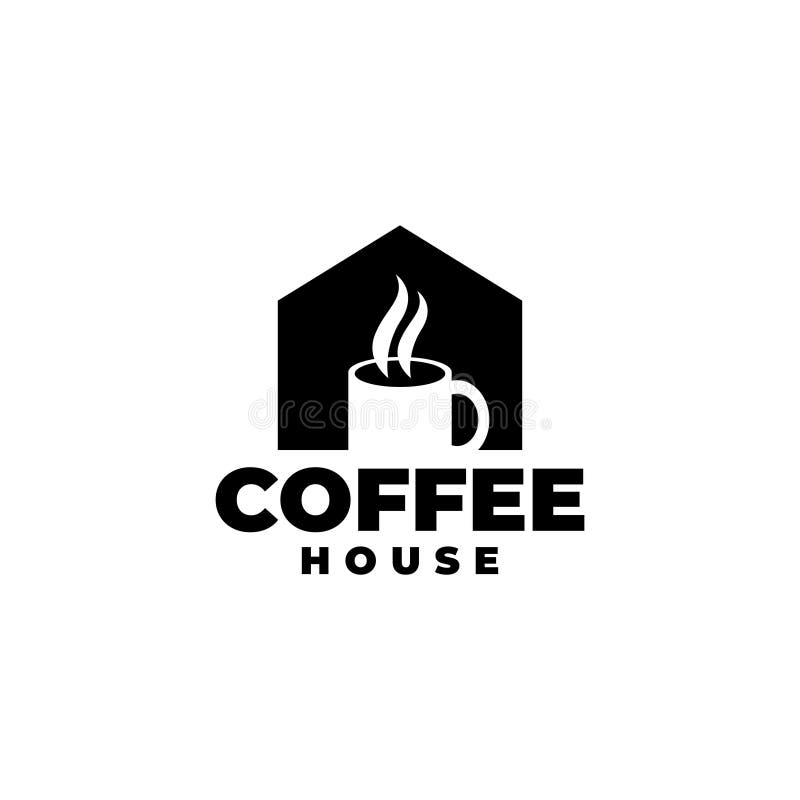 Illustration of a House with a Coffee Cup Inside. Good for Coffee Shop ...