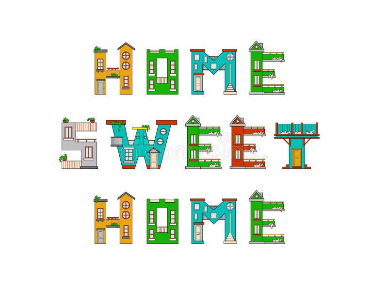 Illustration House Letter Alphabet Stock Illustration - Illustration of ...