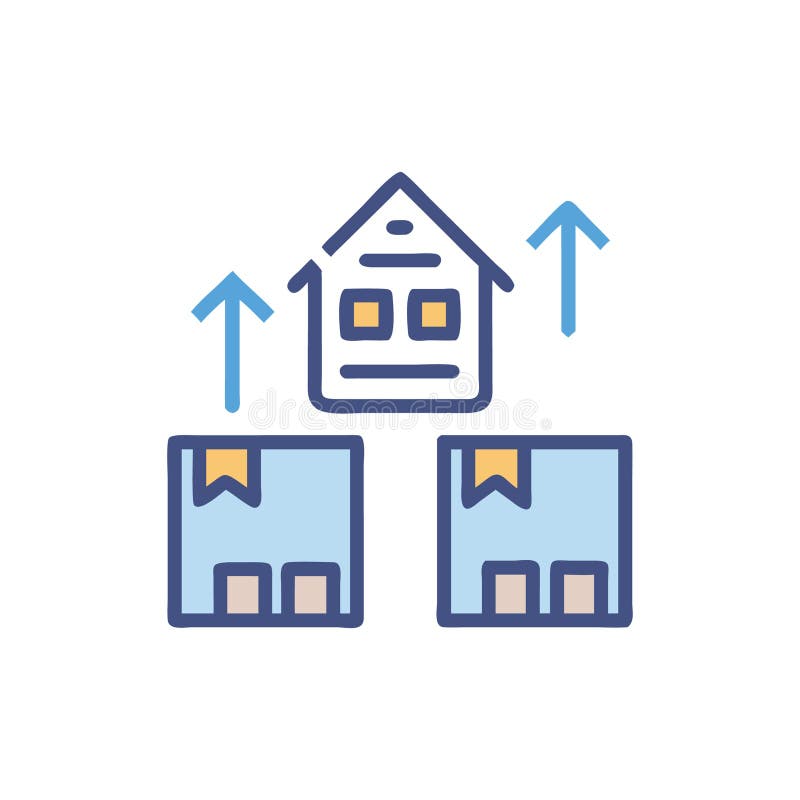 Housing Inventory Icon for Demand Analysis Stock Illustration ...