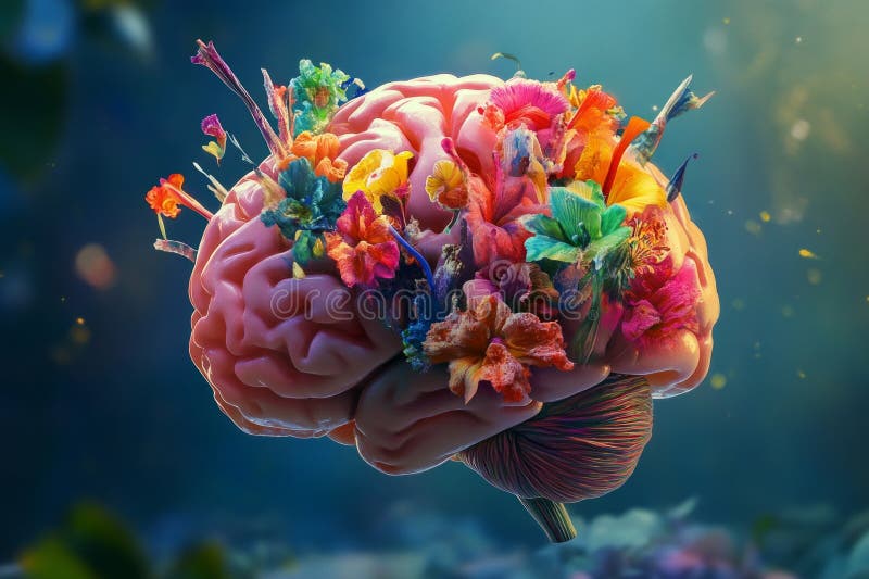 Generative AI, Illustration of the Human Brain that Can Develop and ...