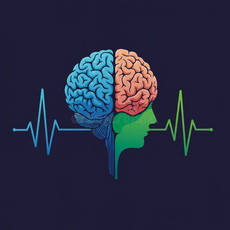 Brain Divided in Six Parts Like Puzzle. Function Zones. Vector Stock ...