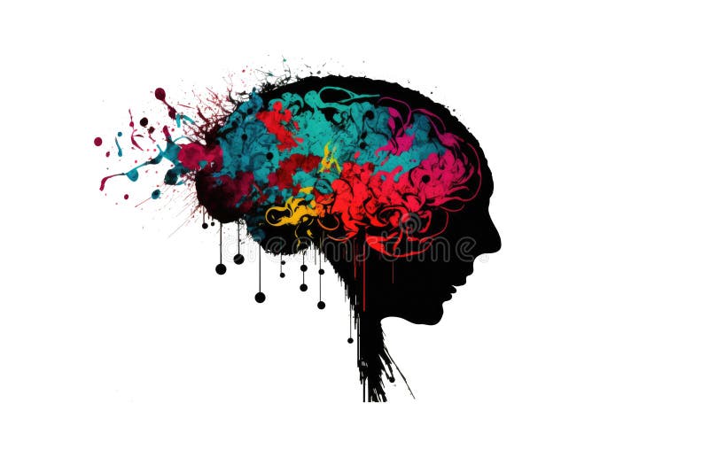 Illustration of a Human Brain Exploding from Problems and Fatigue on ...