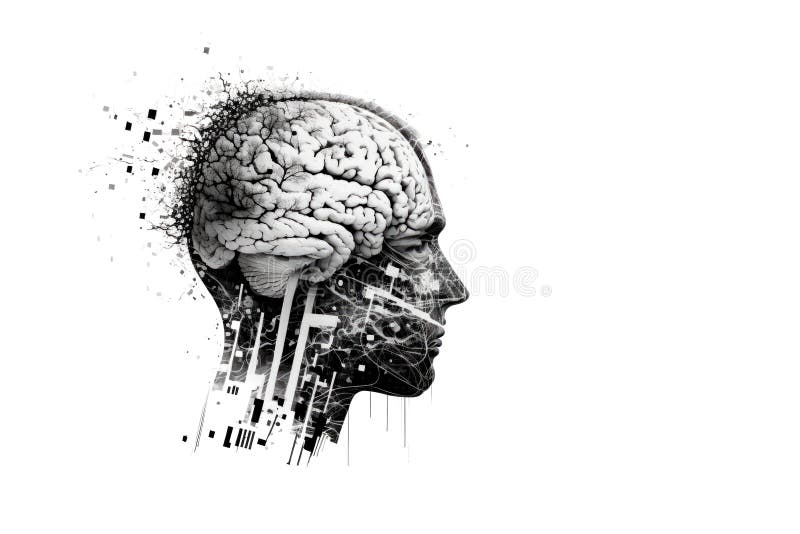 Illustration of a Human Brain Exploding from Problems and Fatigue on ...