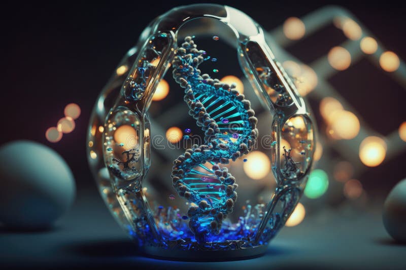 Illustration of human DNA stock illustration. Illustration of molecular ...