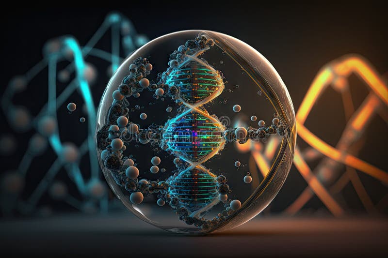 Illustration of human DNA stock illustration. Illustration of medicine ...