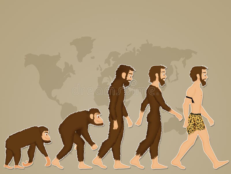 Man Evolution Cartoon Vector Clipart Stock Vector - Illustration of ...
