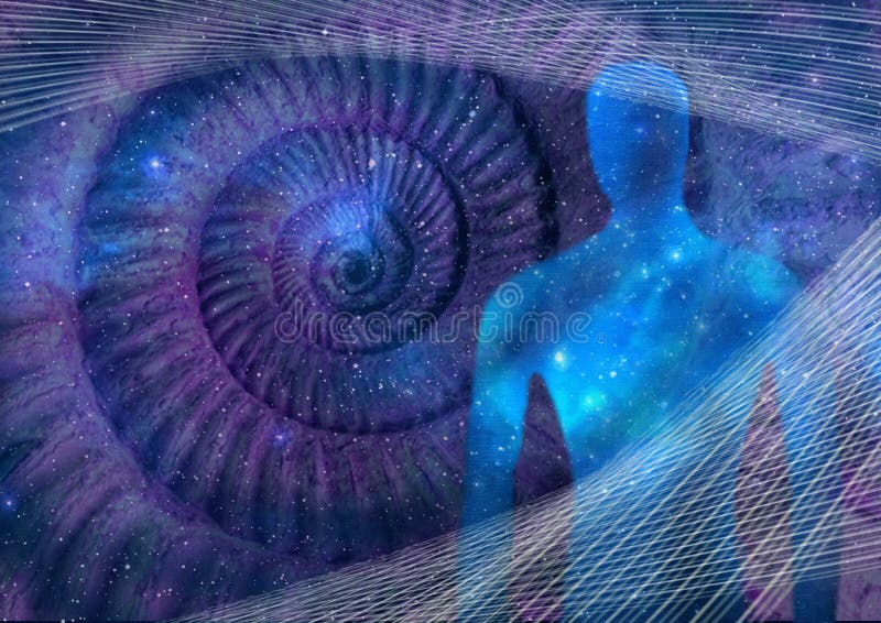 Cosmic Intelligence - Brain In Universe Stock Illustration ...