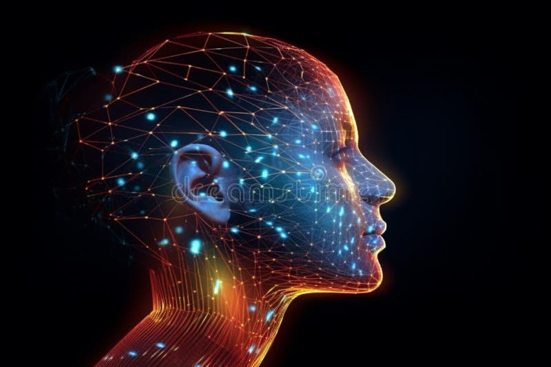 Illustration of a Human Face Intricately Intertwined with Mesmerizing ...