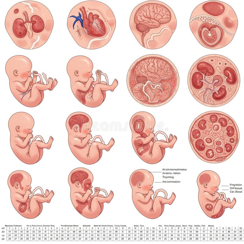 Fetal Development Organs Stock Illustrations – 74 Fetal Development ...