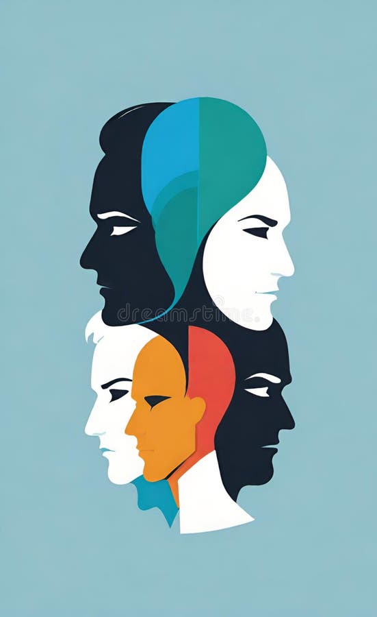 Figures, Silhouettes of People on a Light Background Stock Illustration ...