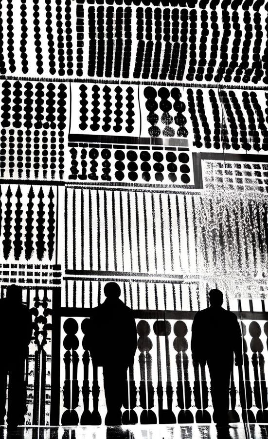 Figures, Silhouettes of People on a Light Background Stock Illustration ...