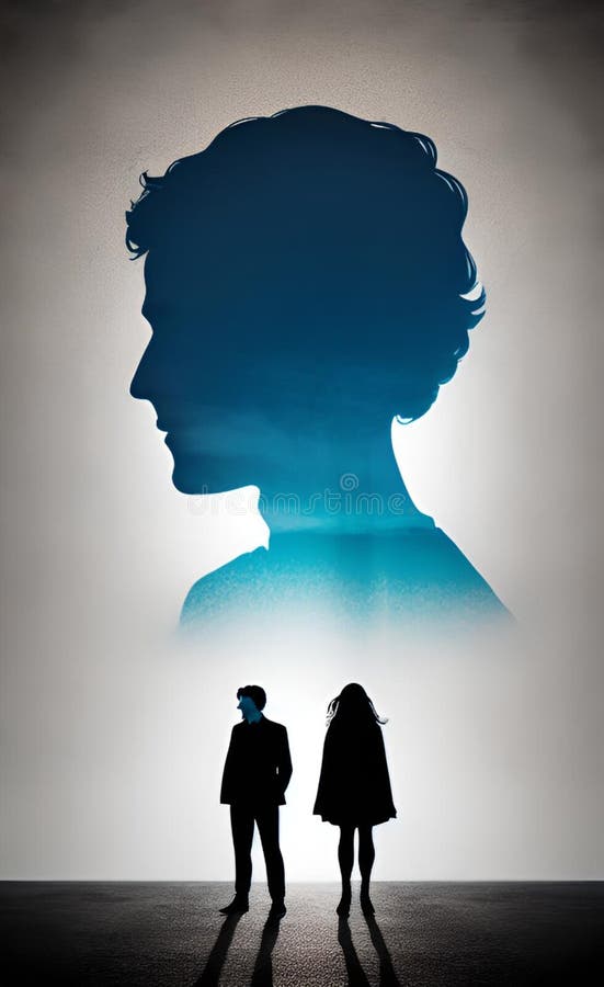 Figures, Silhouettes of People on a Light Background Stock Illustration ...
