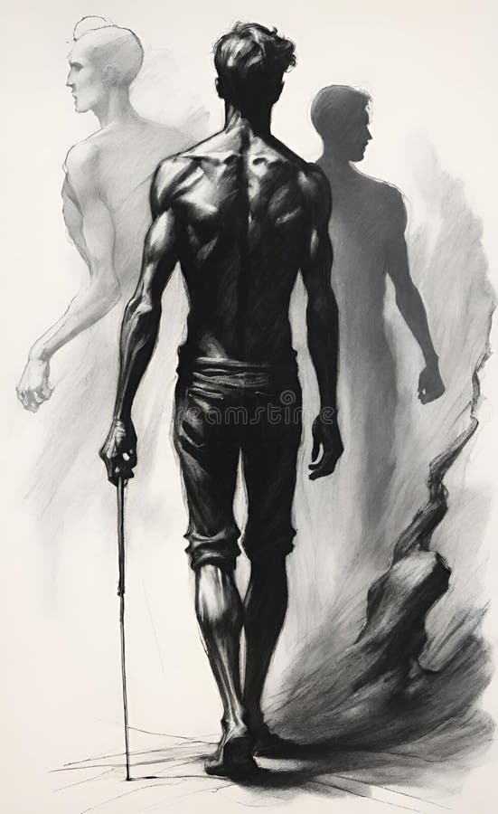 Figures, Silhouettes of People on a Light Background Stock Illustration ...