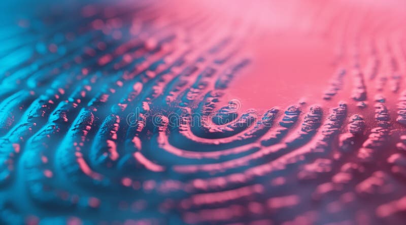 Illustration of Human Fingerprint, Security Technology and Biometric ...