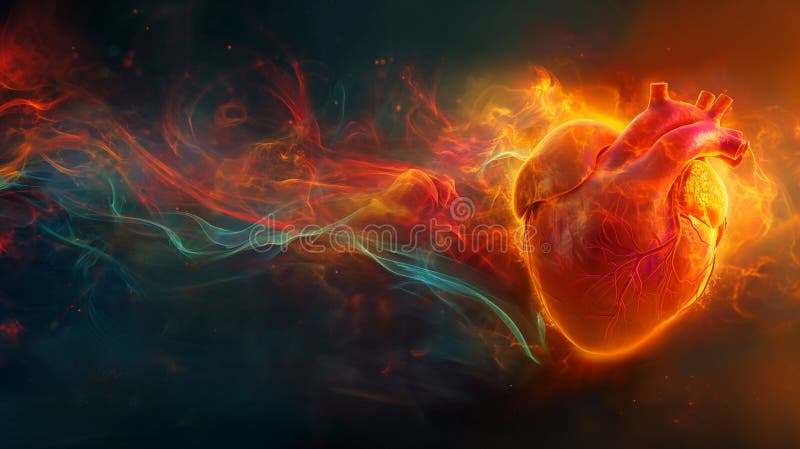 Illustration with the Human Heart in Space, the Importance of the Human ...