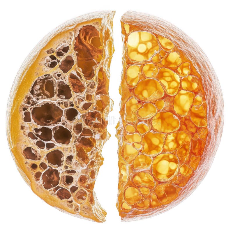 Illustration of Human Organs Cell Partially in Microscope Stock Image ...