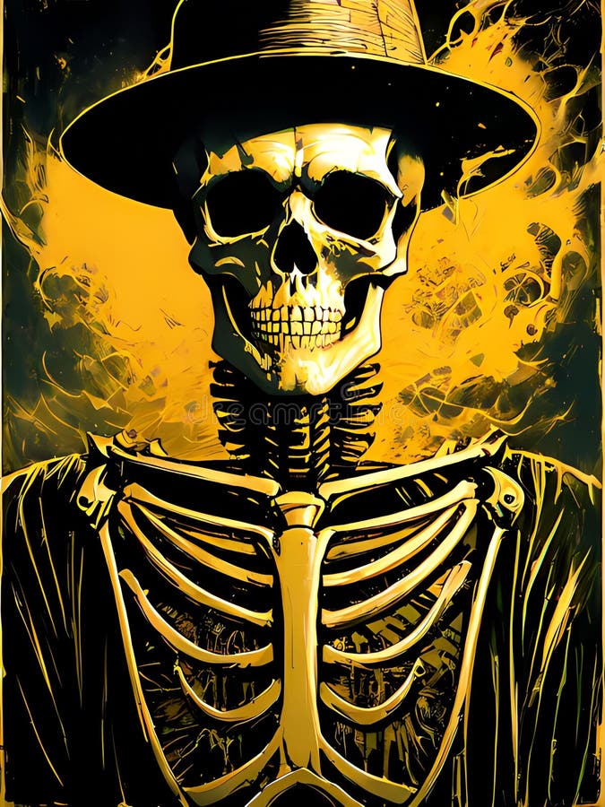 Illustration of a Human Skull, Ai Generated Stock Illustration ...