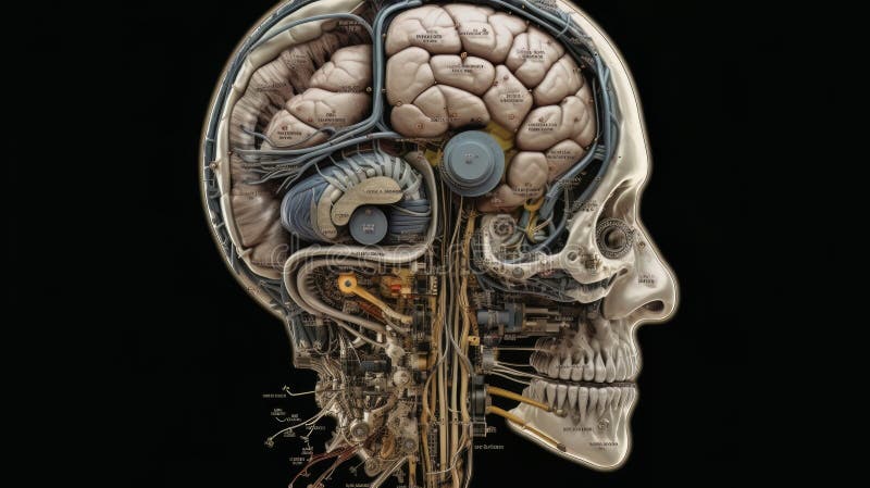 Illustration of the Human Thought Process. Generative Ai Stock Image ...