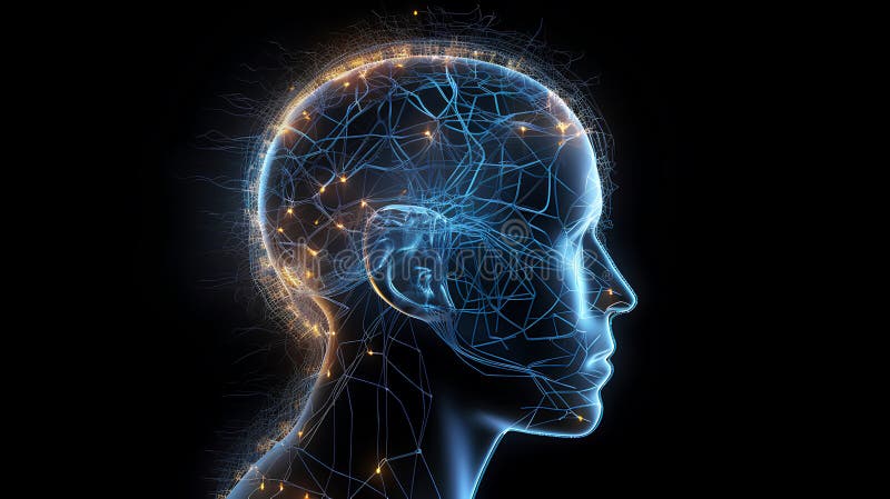 Illustration of the Human Thought Process, Head, Brain Stock ...