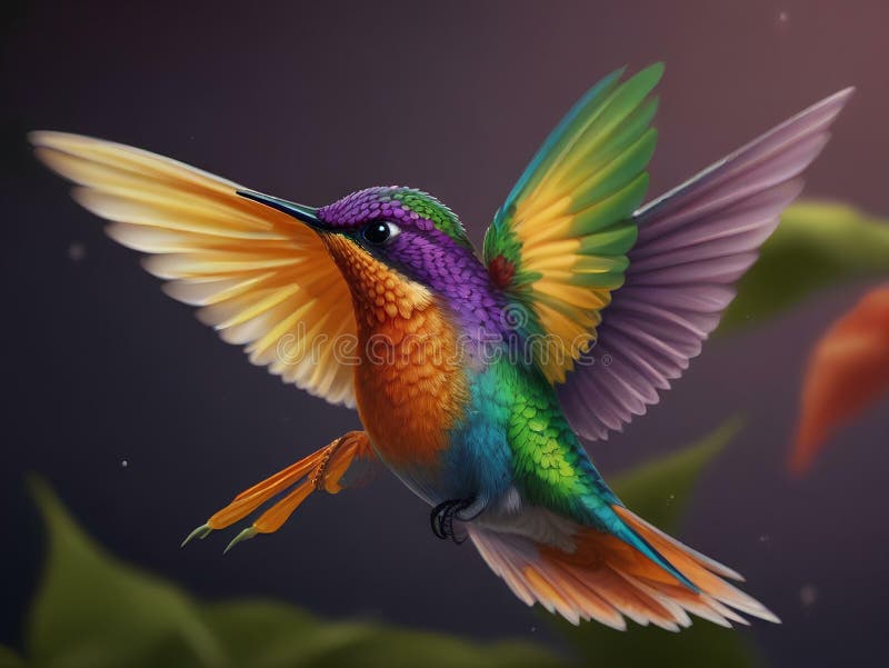 Illustration of a Hummingbird with Different Colors 10 Stock ...