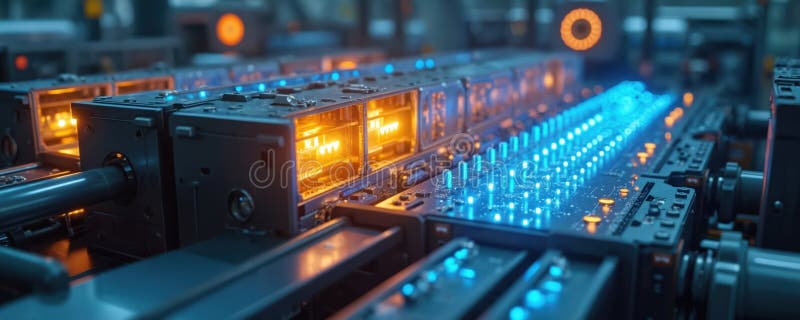 Illustration Hydrogen Fuel Cell Technology. Electric Power Generation ...