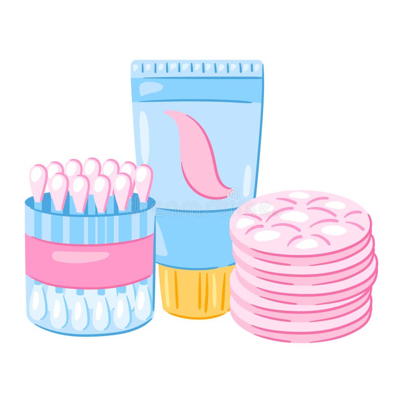 Illustration with Hygiene Objects. Washing, Beauty, Body Care. Personal ...