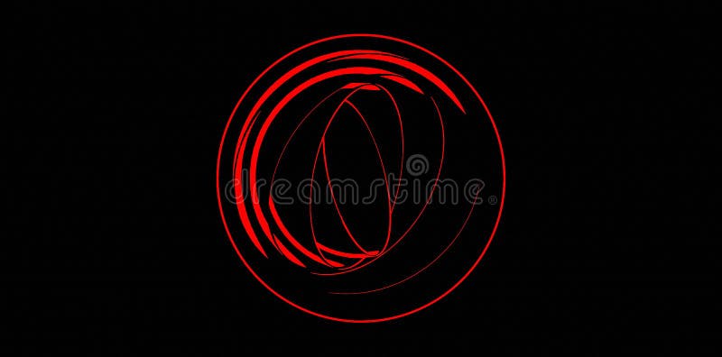Hypnotic Red Vortex: Abstract Concentric Circles Stock Illustration ...
