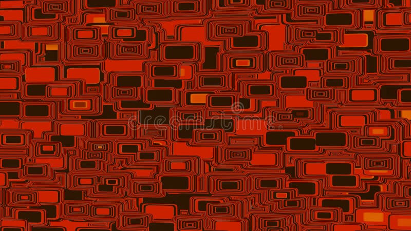 Abstract 70 Style Square Pattern. 3d Rendering. Stock Illustration ...