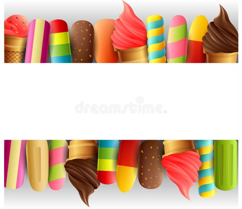 Cute Ice Cream Border