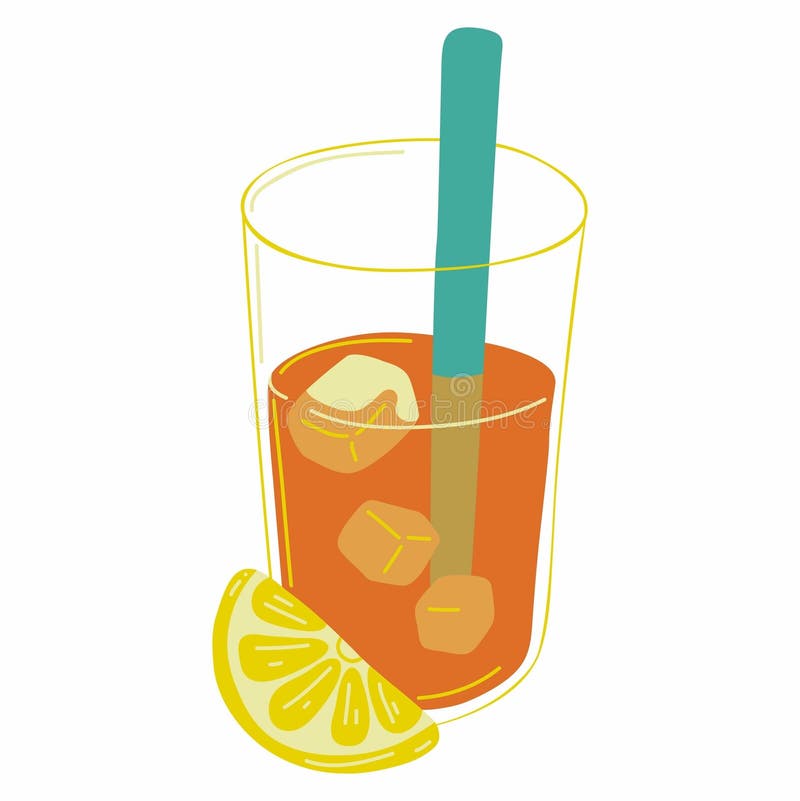 Illustration Ice Tea, Editable Vector Eps File Stock Vector ...