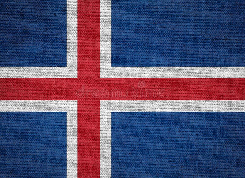 Iceland Flag Painted on Old Grunge Paper Stock Illustration ...