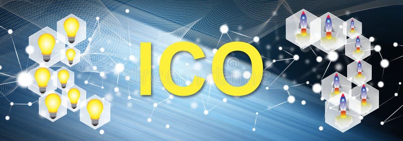 Concept of ico stock illustration. Illustration of offering - 126173284