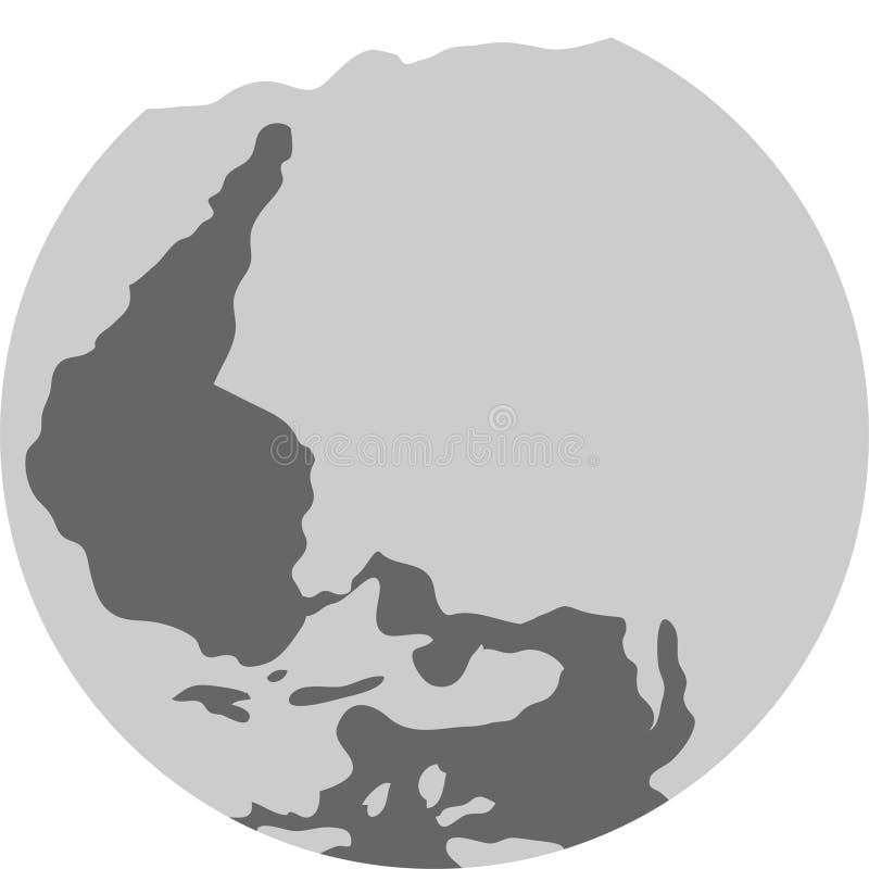 Monochrome Illustration of a Round Earth Stock Vector - Illustration of ...