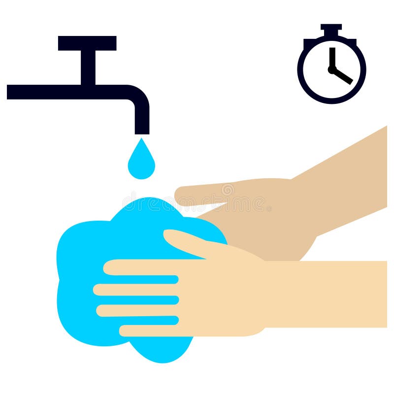 Illustration Icon Graphic Design Hand Washing Using Water Stock Vector ...