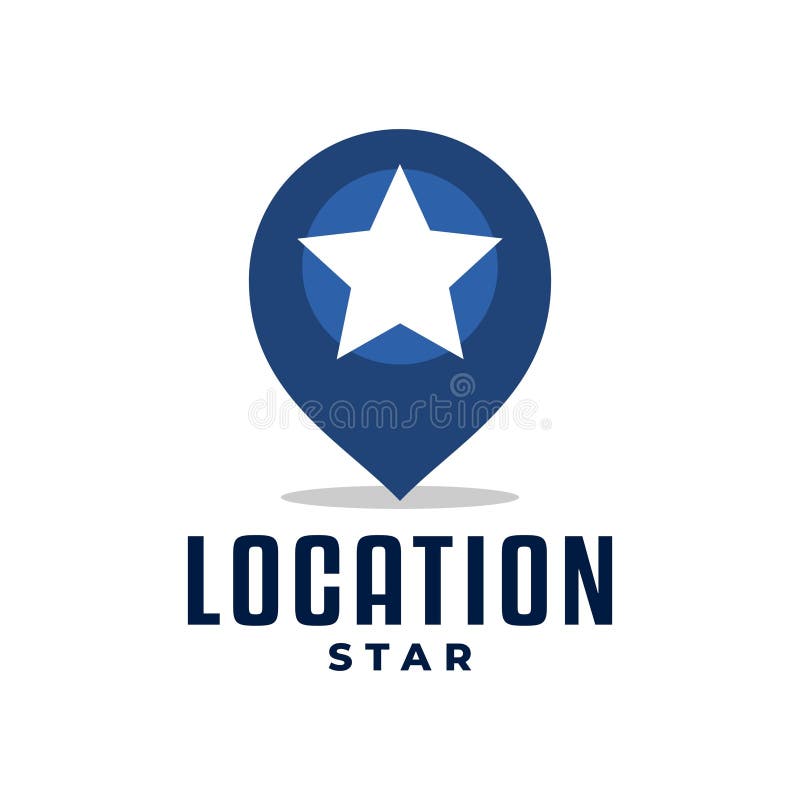 Illustration of a Icon Location Logo with a Star Inside. Location Logo ...
