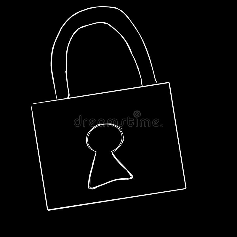 This is an Illustration of the Icon Lock Writing Stock Illustration ...