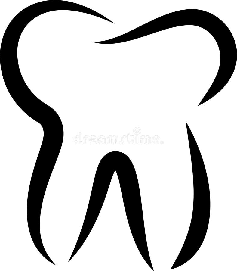 Line drawing of tooth stock vector. Illustration of cosmetic - 198475877