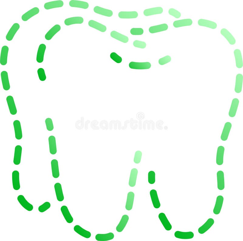 Natural Dot Line Drawing of Tooth Stock Vector - Illustration of line ...