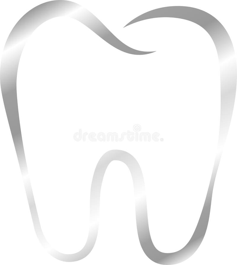Silver Line Drawing of Tooth Stock Vector - Illustration of lifestyle ...