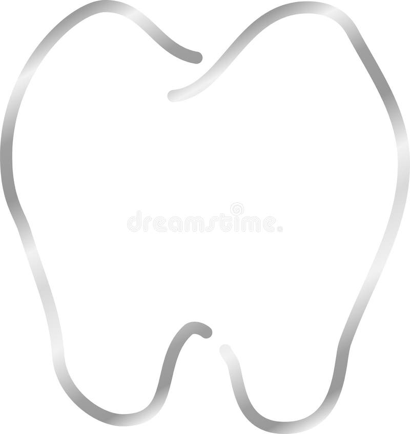 Silver Dot Line Drawing of Tooth Stock Vector - Illustration of logo ...