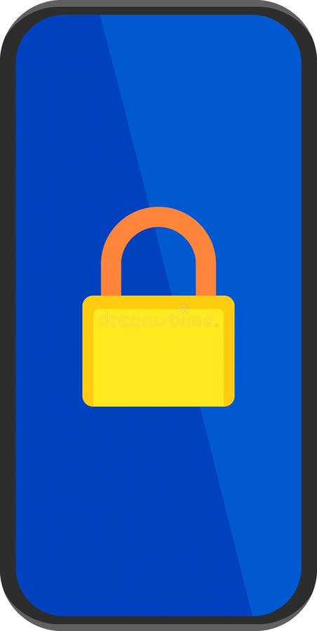 Illustration of the Icon Symbol for Privacy and Phone Security, Display ...