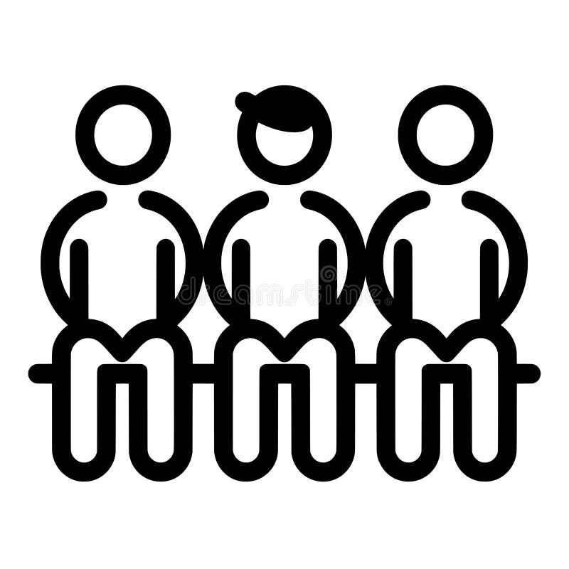 Graphic Icon of Three People Sitting Together Symbolizing Collaboration ...