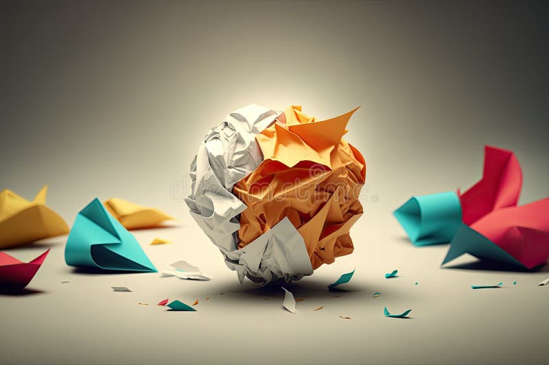 Illustration of the Idea and Innovation Concept with a Paper Ball Stock ...