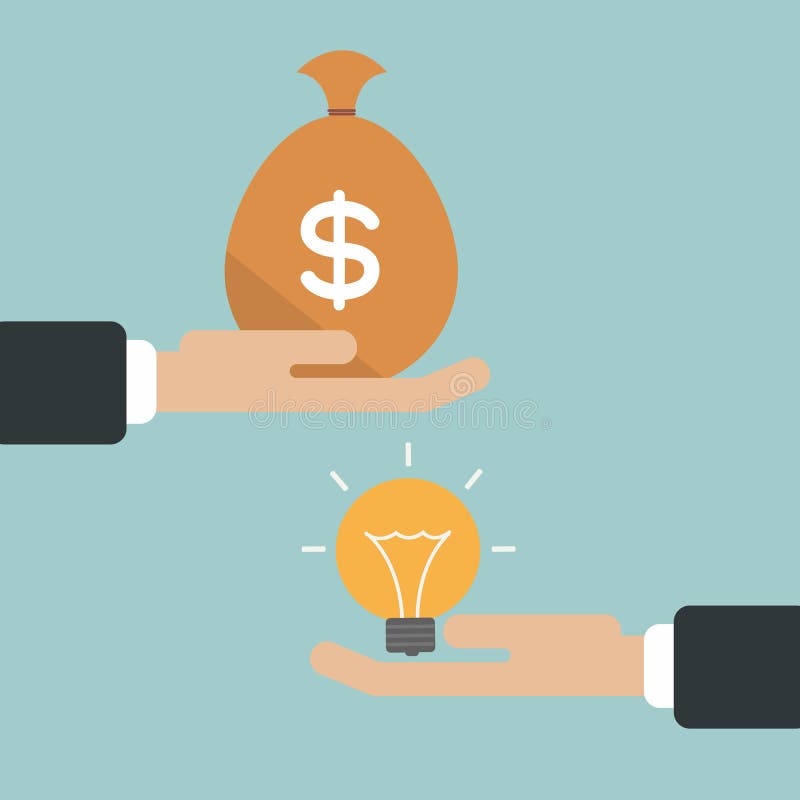 Illustration of Idea and Money Cycle Concept Stock Illustration ...