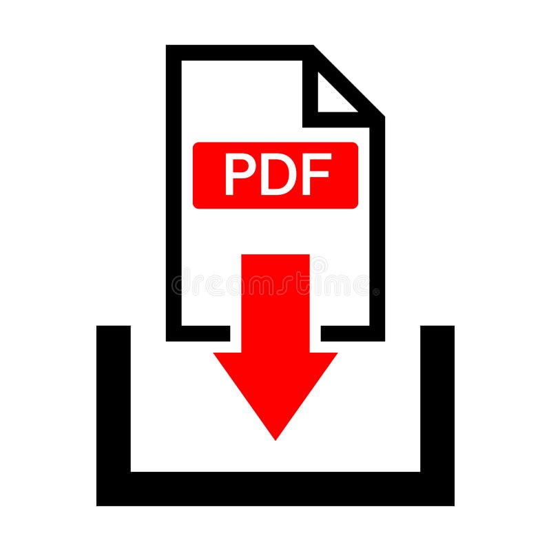 PDF Data Download Icon. Vector. Stock Vector - Illustration of ...
