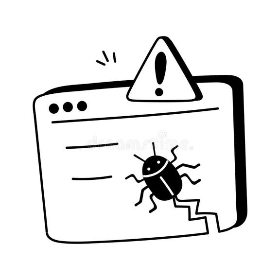 Illustration of Identifying and Fixing Errors in Code or Applications. Stock Vector ...