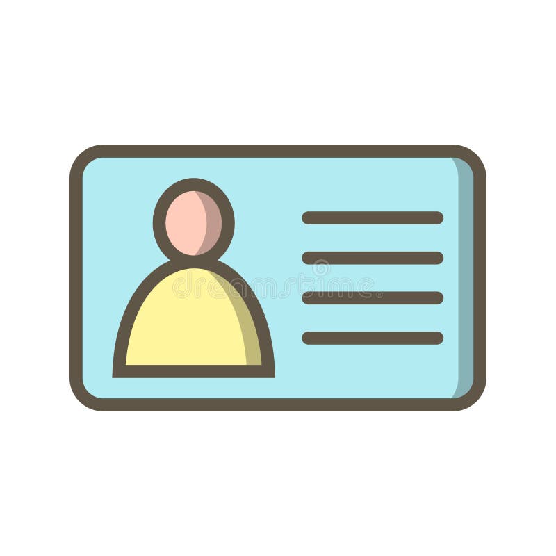 Illustration Identity Card Icon for Personal and Commercial Use. Stock ...