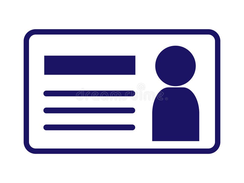 Illustration of Identity Document Icon (identification Card Mark) Stock ...