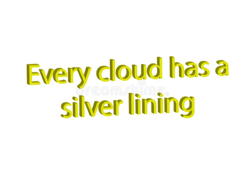 Silver Lining Cloud stock vector. Illustration of decorative - 7536182