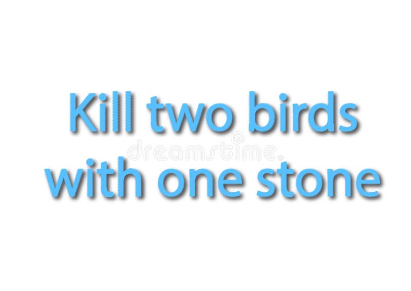 Kill Two Birds One Stone Stock Illustrations – 13 Kill Two Birds One ...